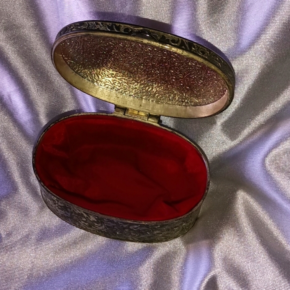 Storage & Organization | Silver And Red Trinket Box | Poshmark